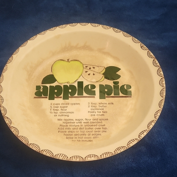 Royal China | Kitchen | Royal China Apple Pie Pan Recipe On The Glass ...